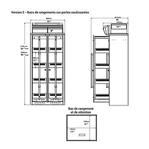 Armoire ventilée à filtration - Captair 834 Smart, version bacs de ...