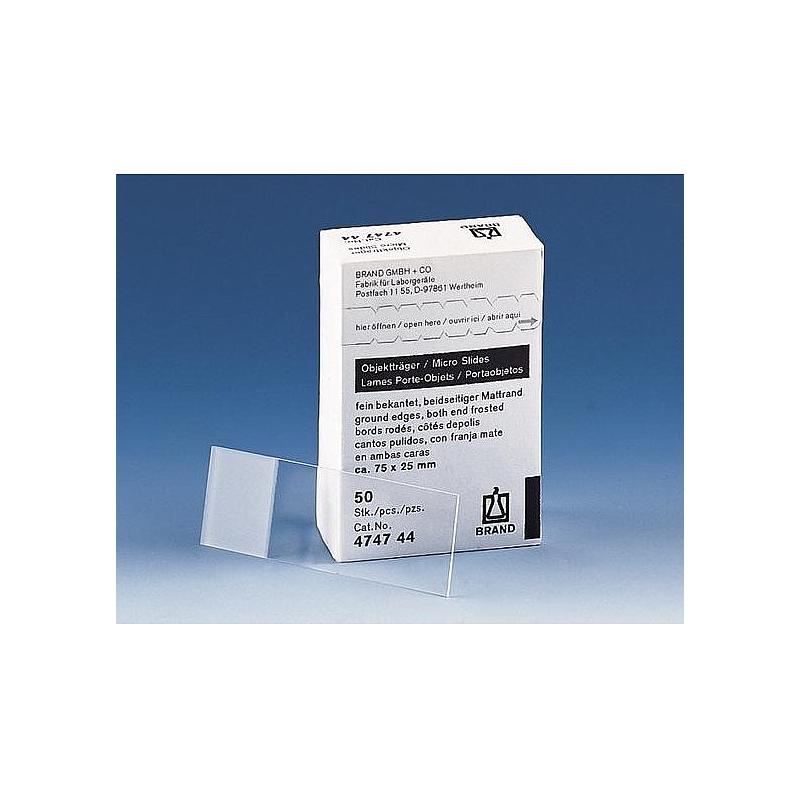 Lame porte-objet à bords polis, 2 cotés mat pour microscope - Boîte de ...